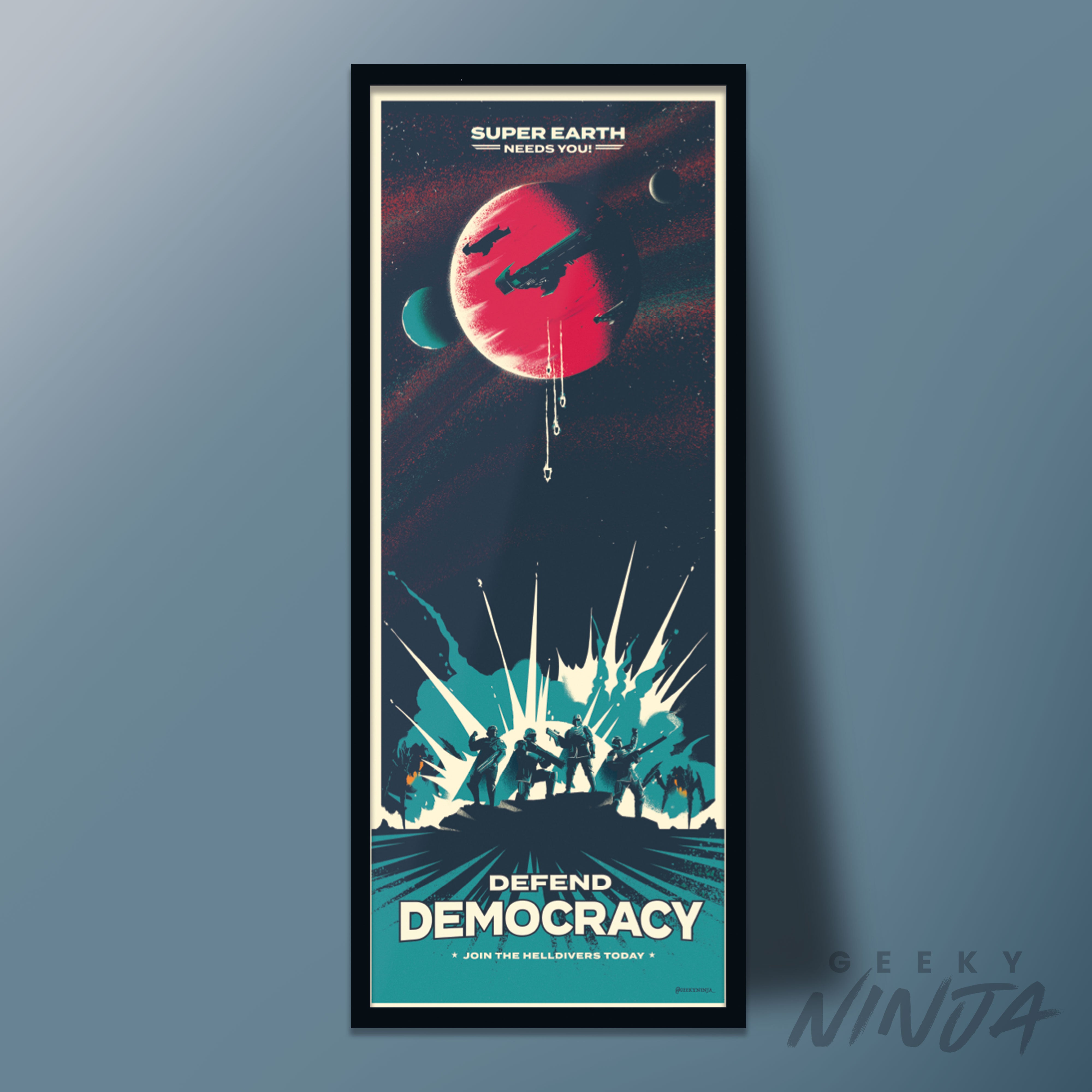 Helldivers 2 Vintage Propaganda Poster - Game Art Print – Geeky Ninja