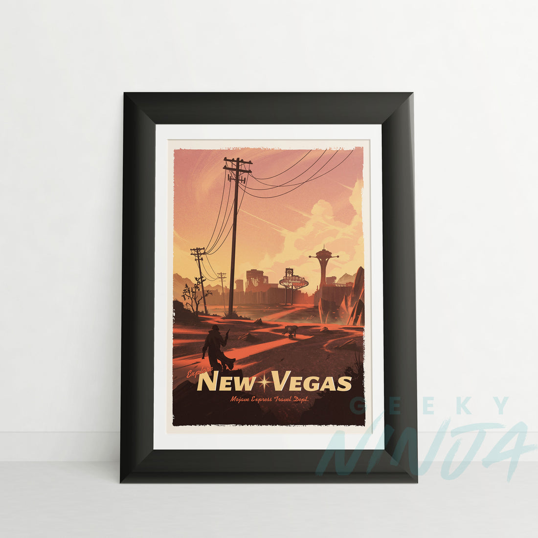 Fallout New Vegas Poster - New Vegas Travel Poster Art – Geeky Ninja